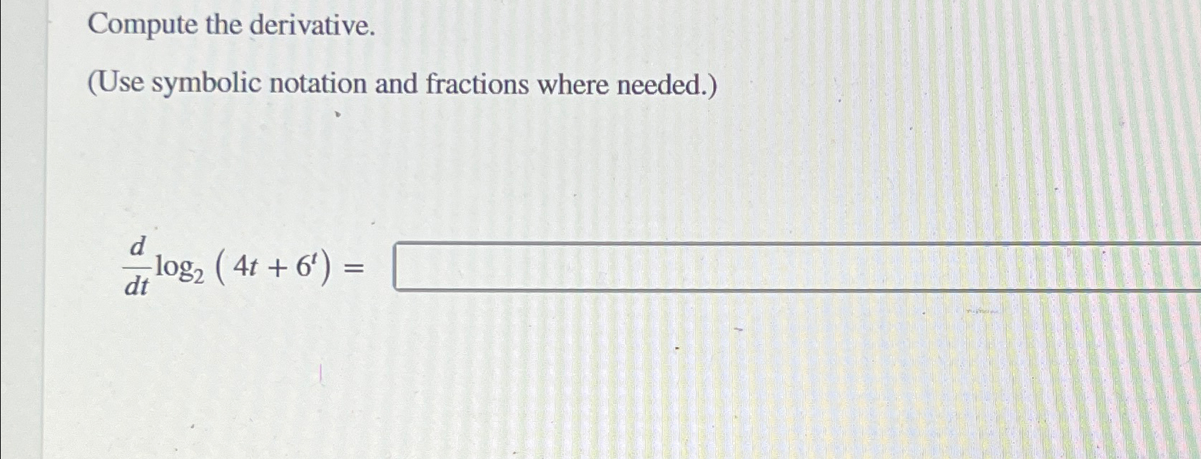 Solved Compute the derivative.(Use symbolic notation and | Chegg.com