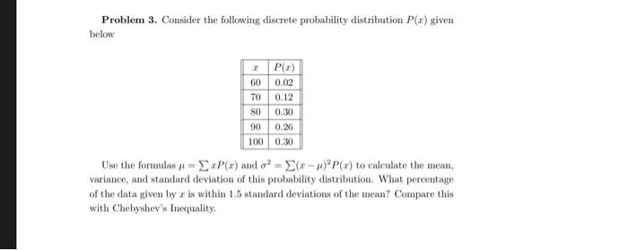 Solved Problem 3. Consider the following discrete | Chegg.com