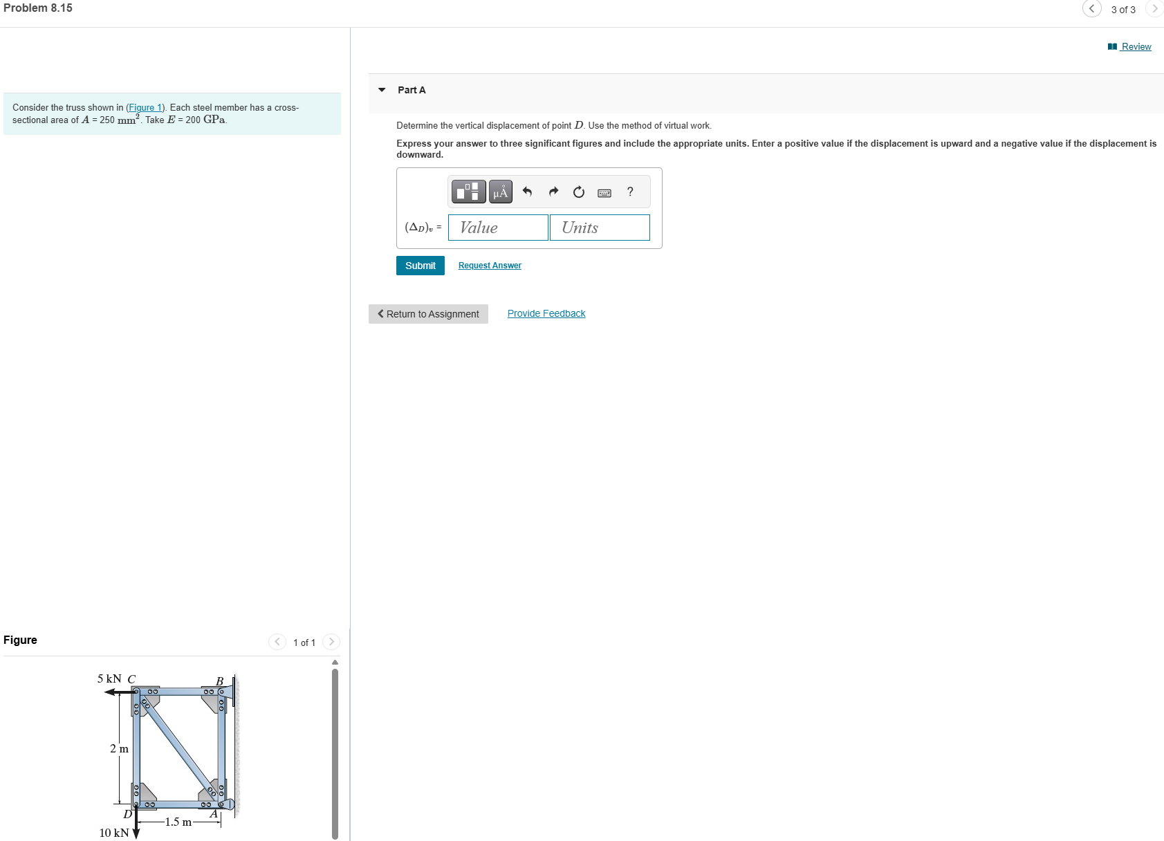 Solved Part AConsider the truss shown in (Figure 1). ﻿Each | Chegg.com