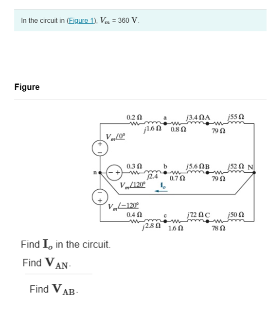 Solved In the circuit in (Figure 1), Vm=360V.FigureFind Io | Chegg.com