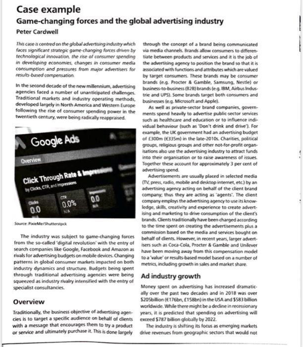 Solved Case example Game-changing forces and the global | Chegg.com