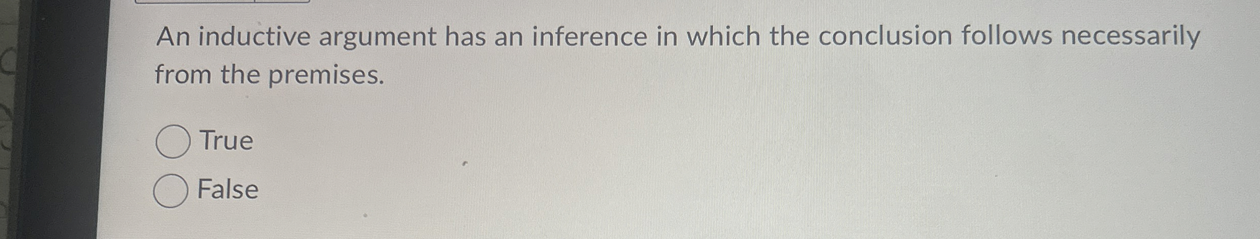 Solved An inductive argument has an inference in which the | Chegg.com
