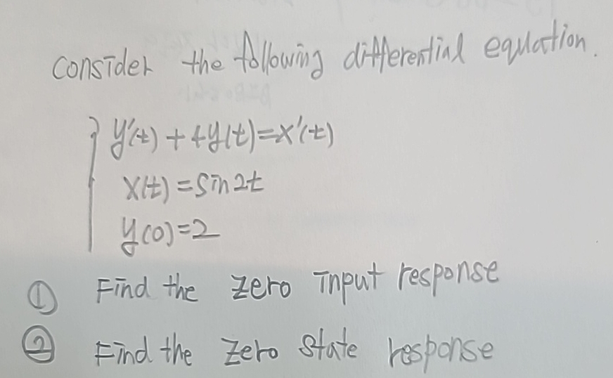 Solved consider the following differential | Chegg.com