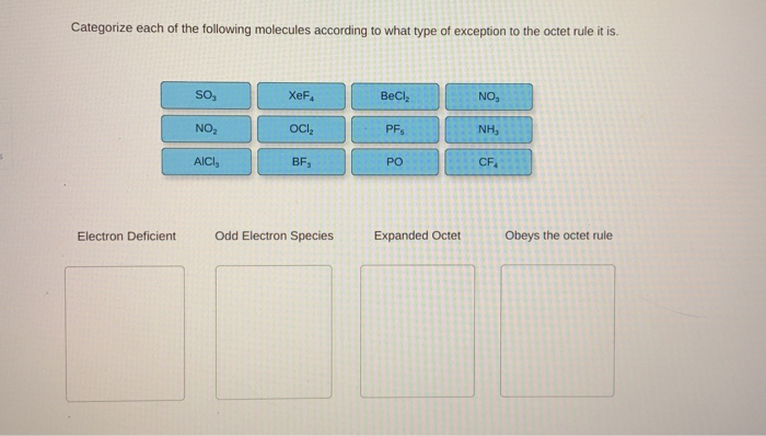 Solved Classify each of the following diatomic species as | Chegg.com