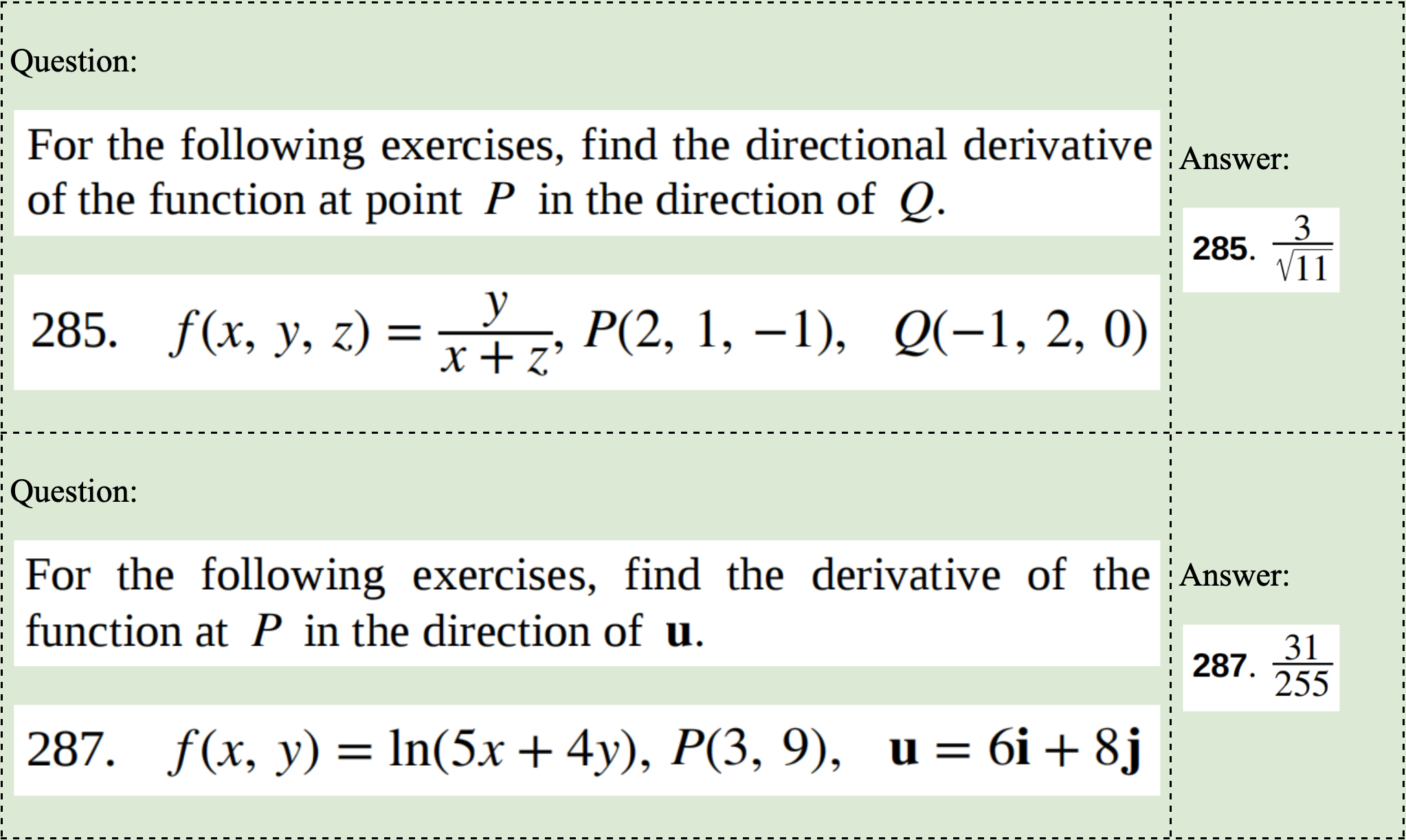 Solved For the following exercises, find the directional | Chegg.com