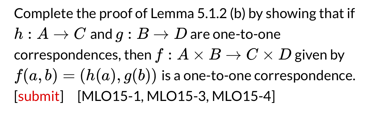 Solved Complete the proof of Lemma 5.1.2 (b) ﻿by showing | Chegg.com