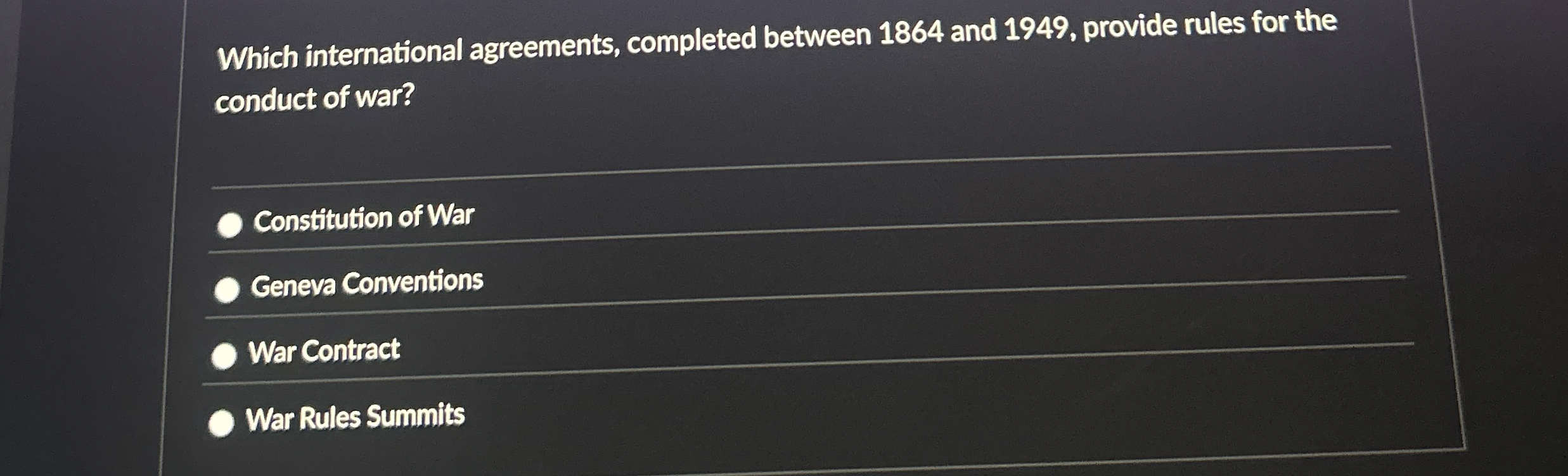 Solved Which international agreements, completed between | Chegg.com