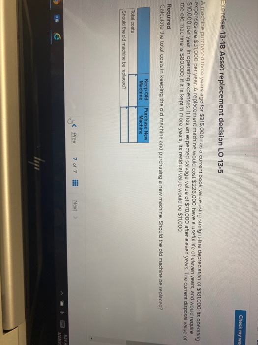 Solved Help Save & Exit Sub Check my work Exercise 13-18 | Chegg.com