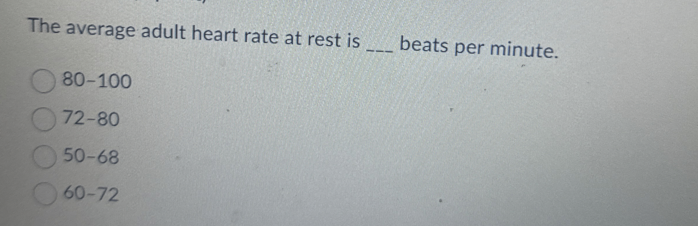 Solved The average adult heart rate at rest is q, ﻿beats per | Chegg.com