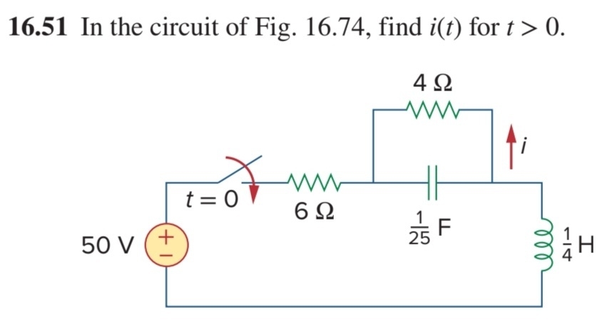 Solved 해답을 구하는 방법 ﻿16.51 ﻿In the circuit of Fig. 16.74, | Chegg.com