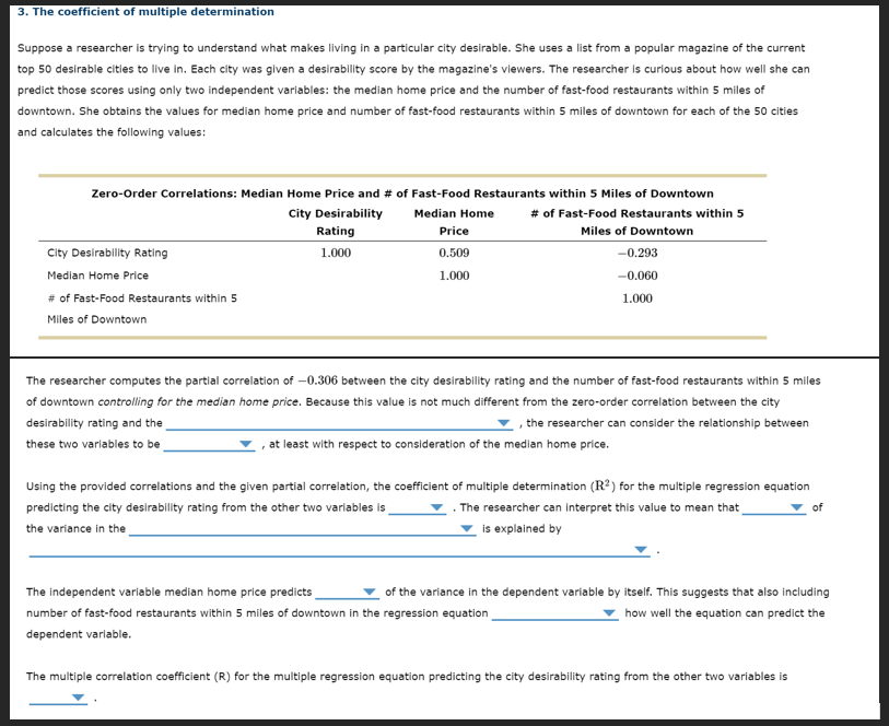 Solved The coefficient of multiple determinationSuppose a | Chegg.com
