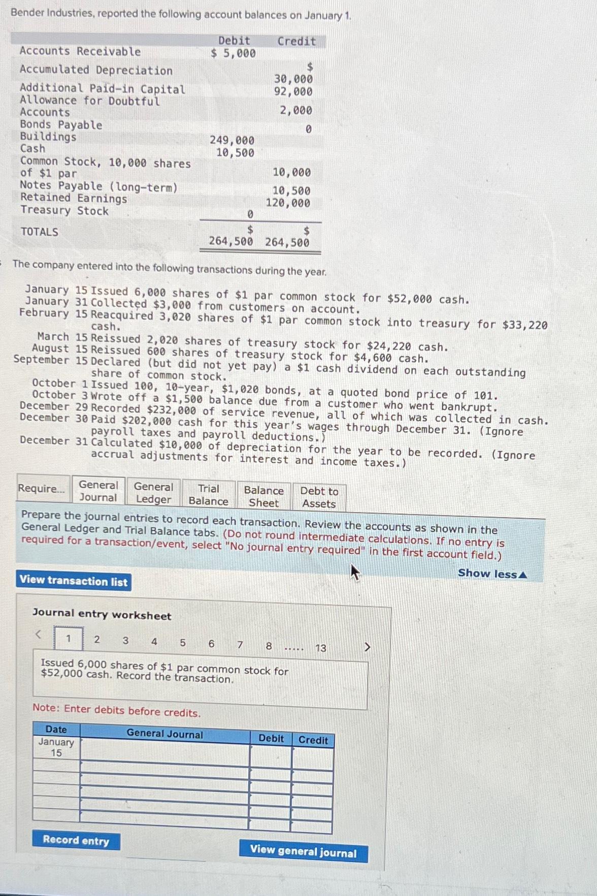 Solved Create a genral journal and balance sheet! 1. ﻿Issued | Chegg.com