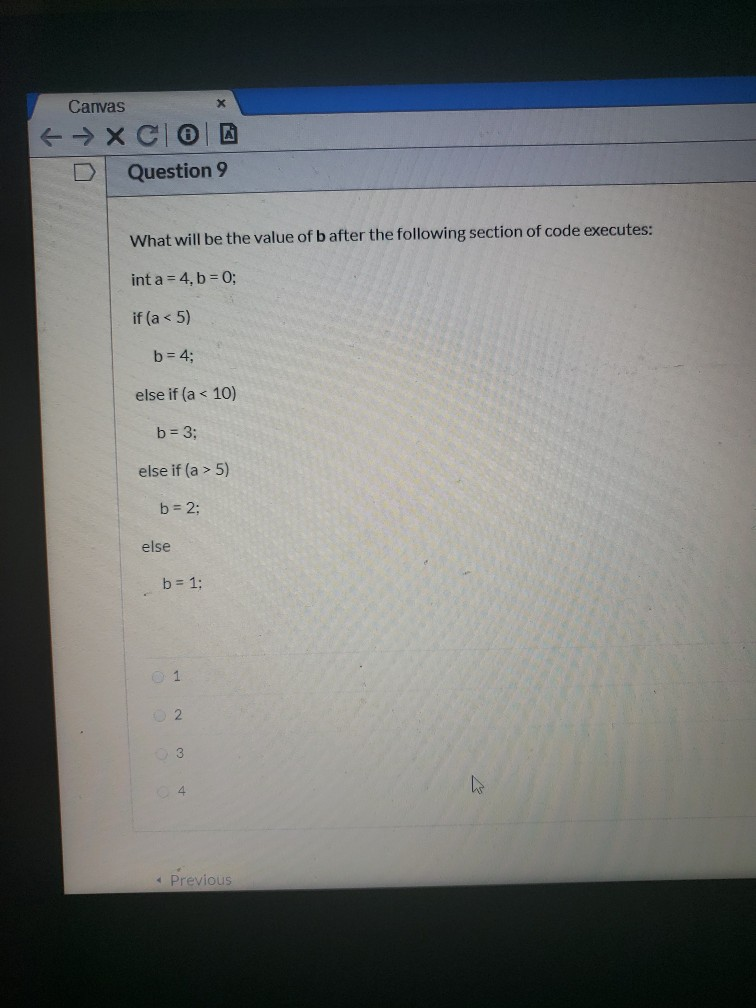 Solved Canvas →XCIO D Question 9 What will be the value of b | Chegg.com Solved Canvas →XCIO D Question 9 What will be the value of b | Chegg.com