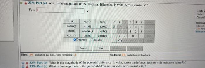 Solved (20%) Problem 2: A V0=675 V voltage source appears in | Chegg.com