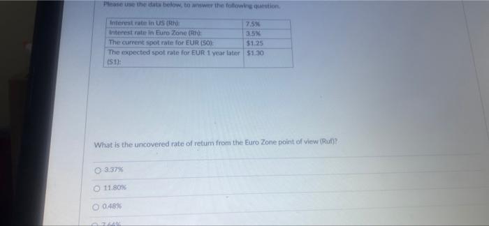 Solved Please use the data below, to answer the following | Chegg.com