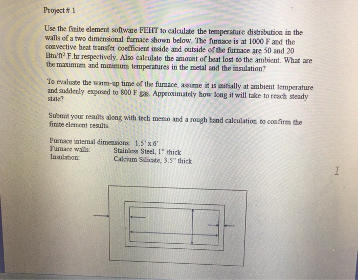Project # 1 Use the finite element software FEHT to | Chegg.com