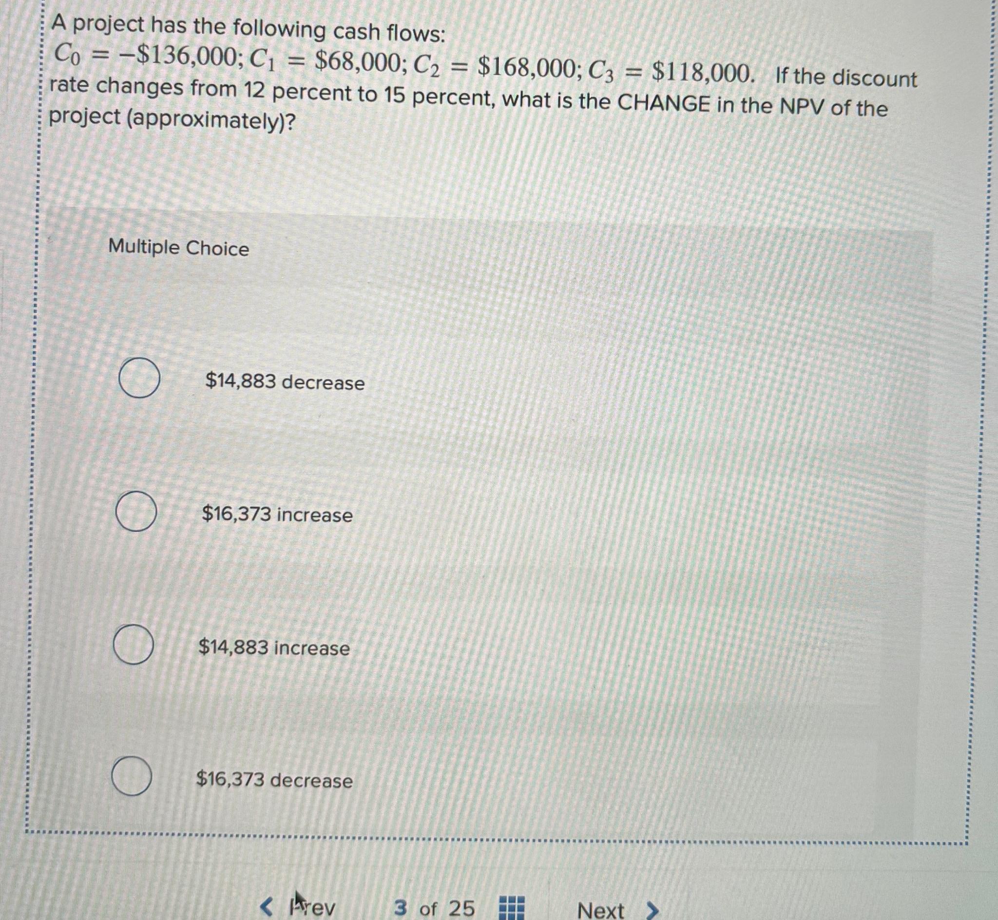 Solved A project has the following cash | Chegg.com