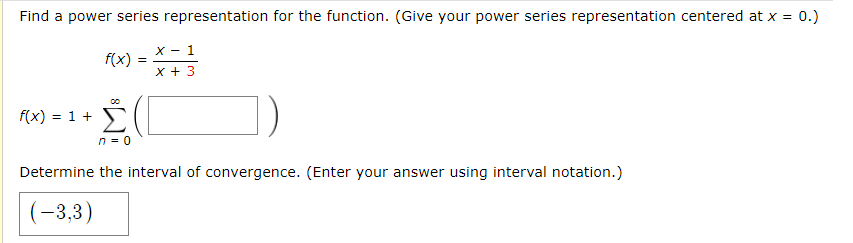 Solved Find a power series representation for the function. | Chegg.com