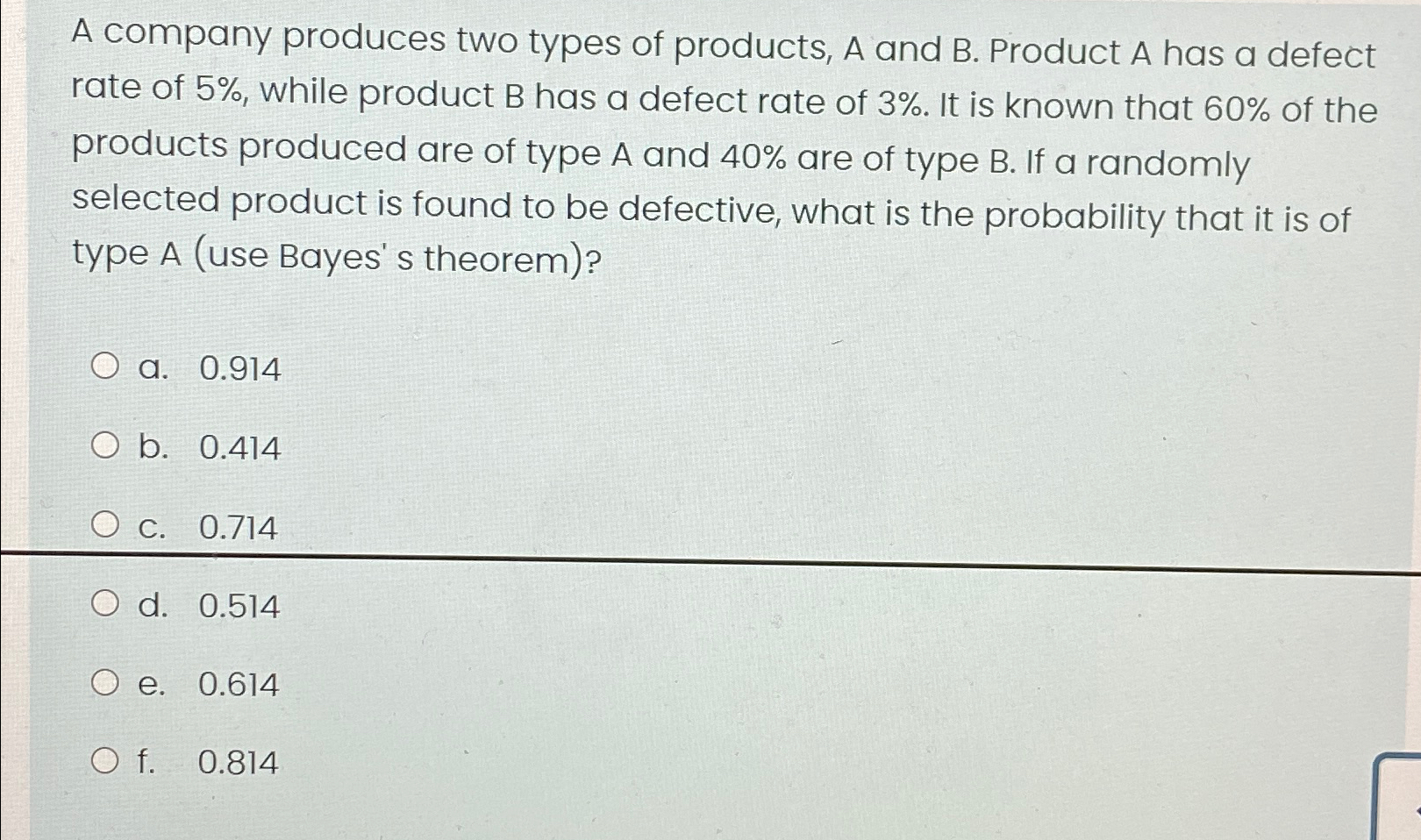 Solved A company produces two types of products, A and B. | Chegg.com