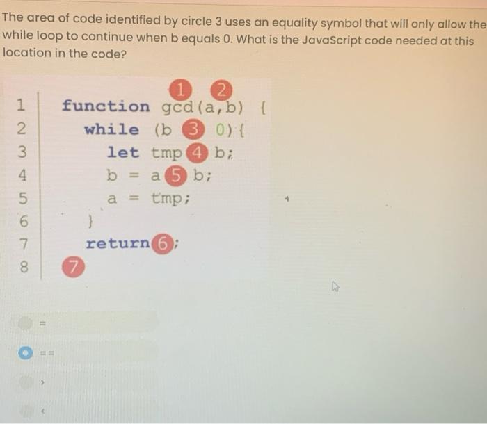 Solved The area of code identified by circle 3 uses an | Chegg.com