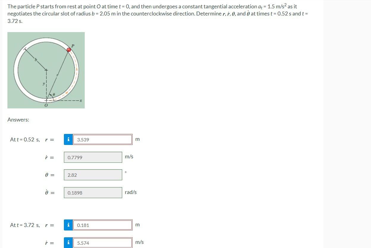 Solved The particle P starts from rest at point A at time | Chegg.com