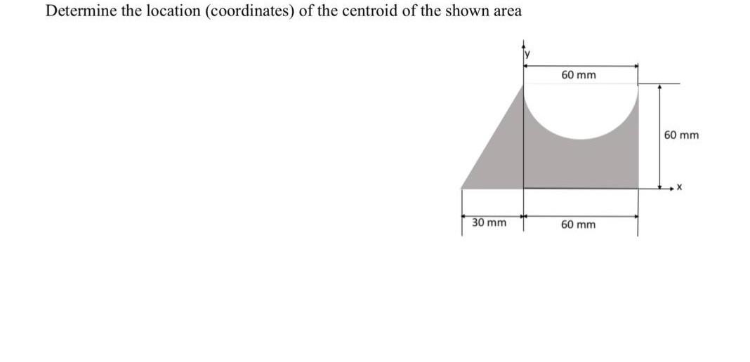 Solved Determine the location (coordinates) of the centroid | Chegg.com