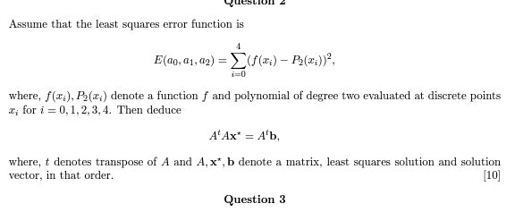 Solved QuesLIUI 2 Assume that the least squares error | Chegg.com