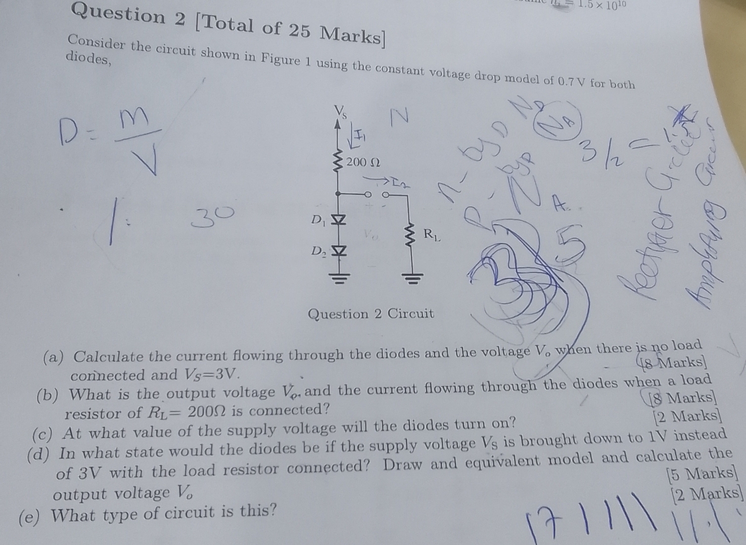 Solved Question 2 [Total of 25 ﻿Marks]Consider the circuit | Chegg.com