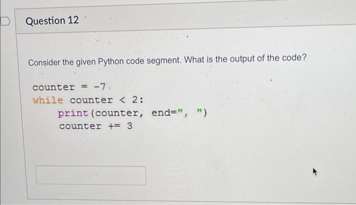 Solved Consider the given Python code. What statement is | Chegg.com