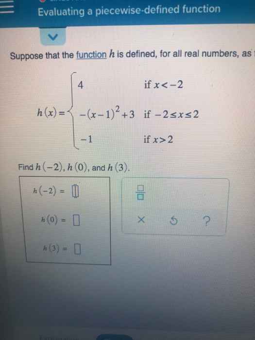 Solved Evaluating a piecewise-defined function Suppose that | Chegg.com