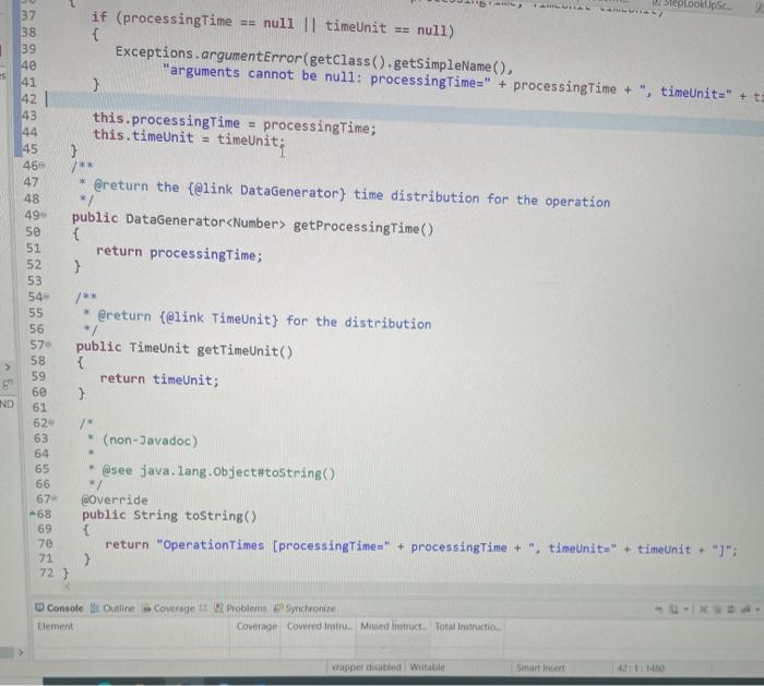 Solved ∗1 public final class OperationTimes \& private | Chegg.com