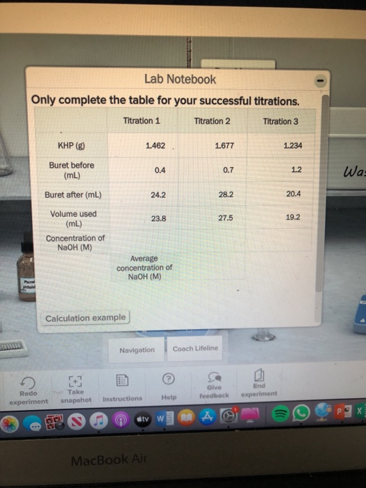 Solved Lab Notebook Only complete the table for your | Chegg.com