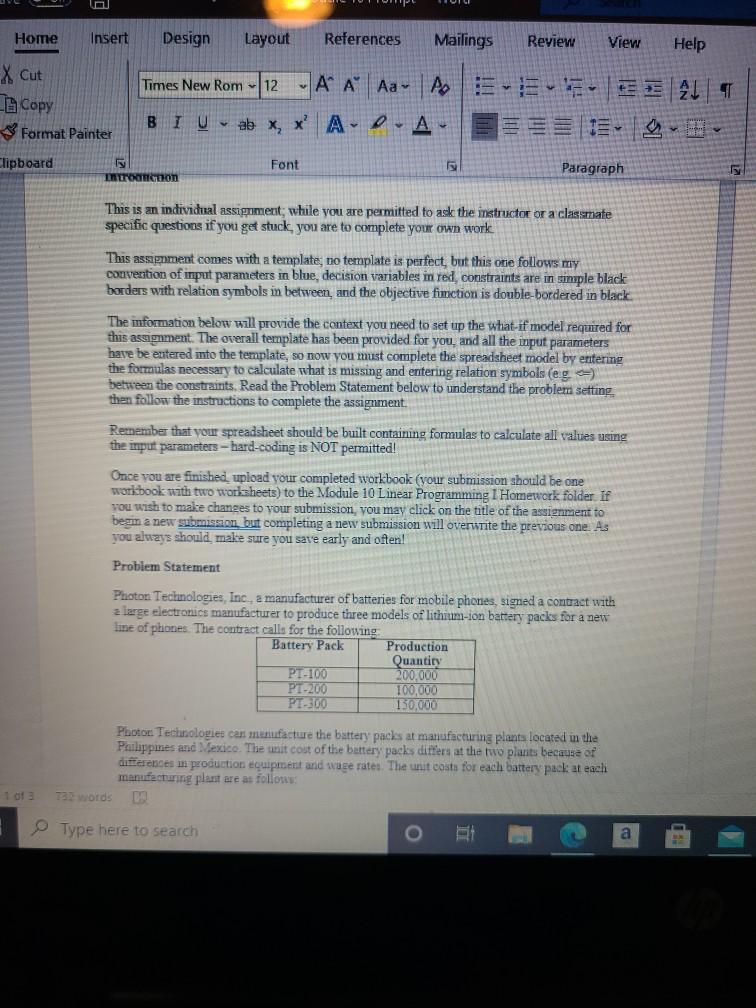 Home Insert Design Layout References Mailings Review | Chegg.com