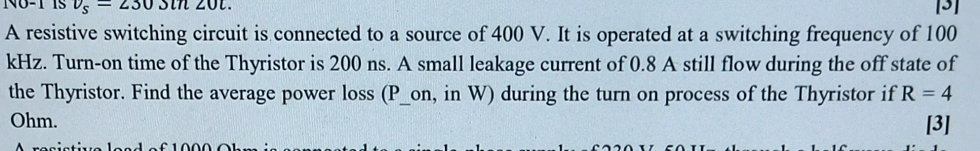 Solved A resistive switching circuit is connected to a | Chegg.com