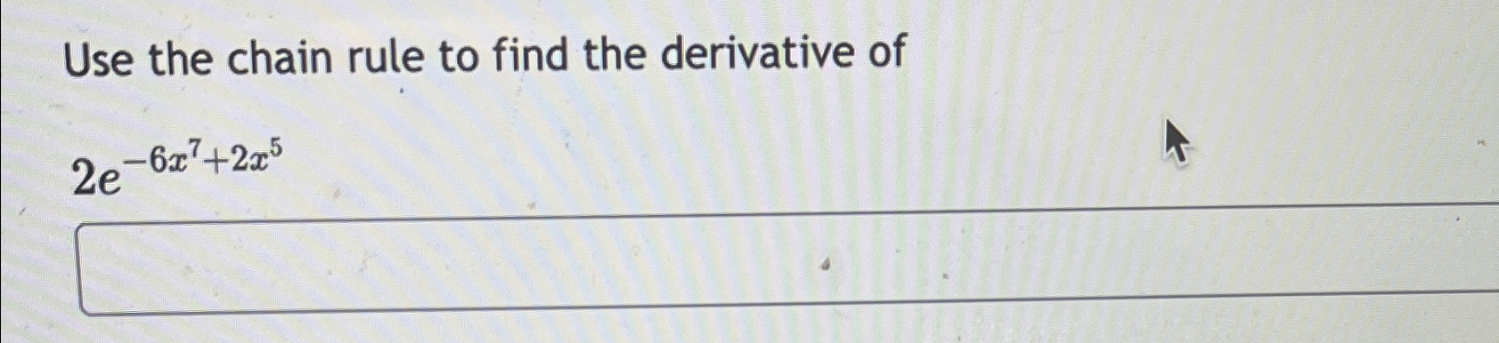 Solved Use the chain rule to find the derivative | Chegg.com