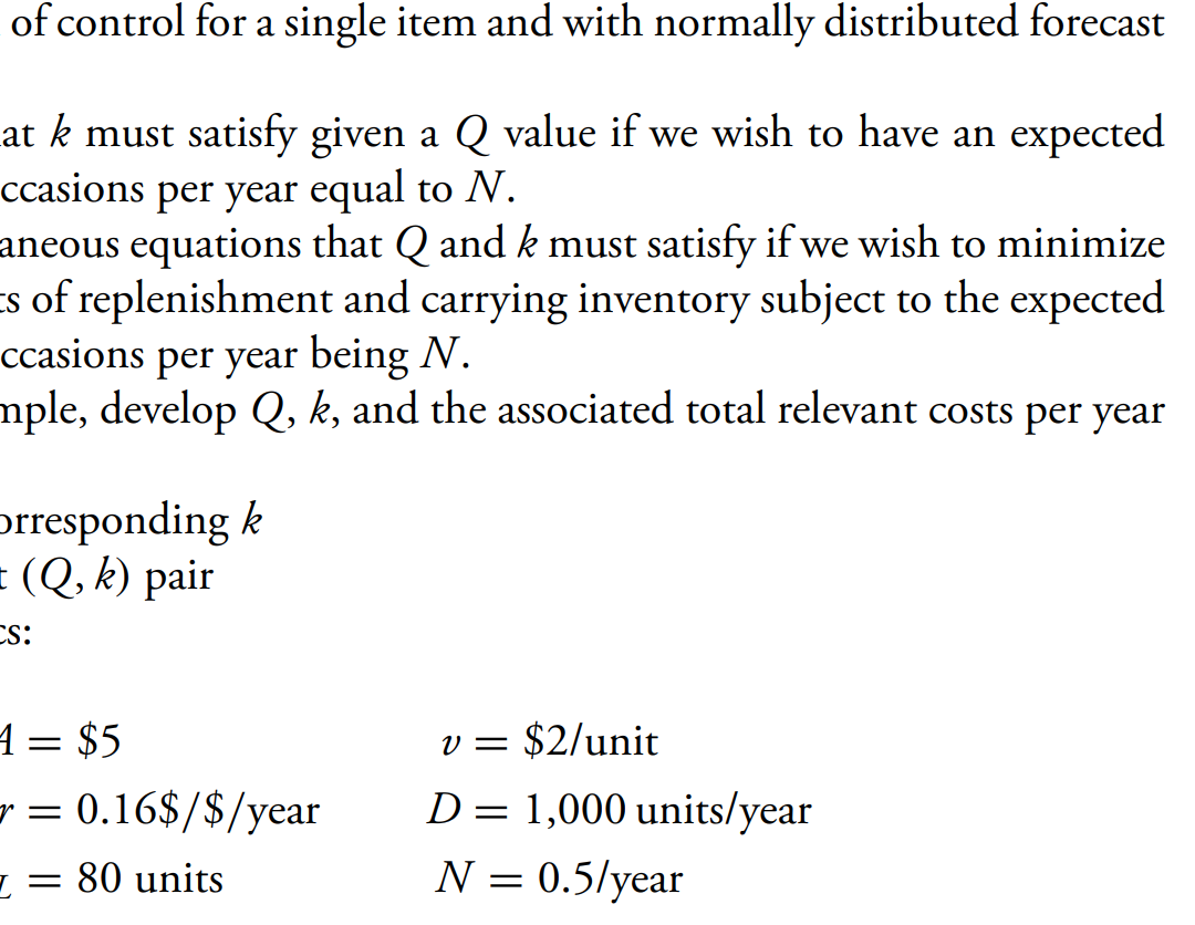 of control for a single item and with normally | Chegg.com