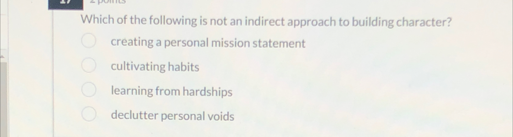 Solved Which of the following is not an indirect approach to | Chegg.com