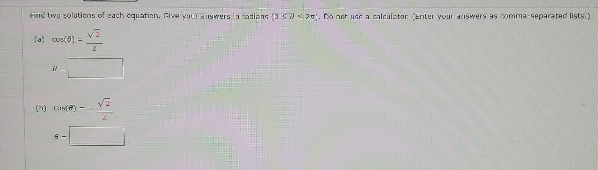 Solved Find two solutions of each equation. Give your | Chegg.com