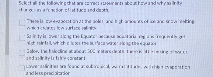 Solved Select all the following that are correct statements | Chegg.com