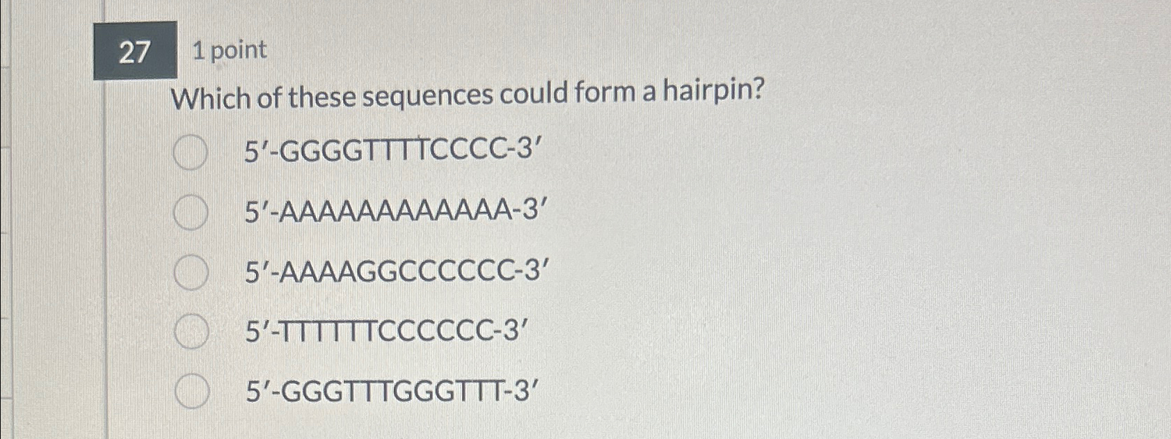 Solved 271 ﻿pointWhich of these sequences could form a | Chegg.com