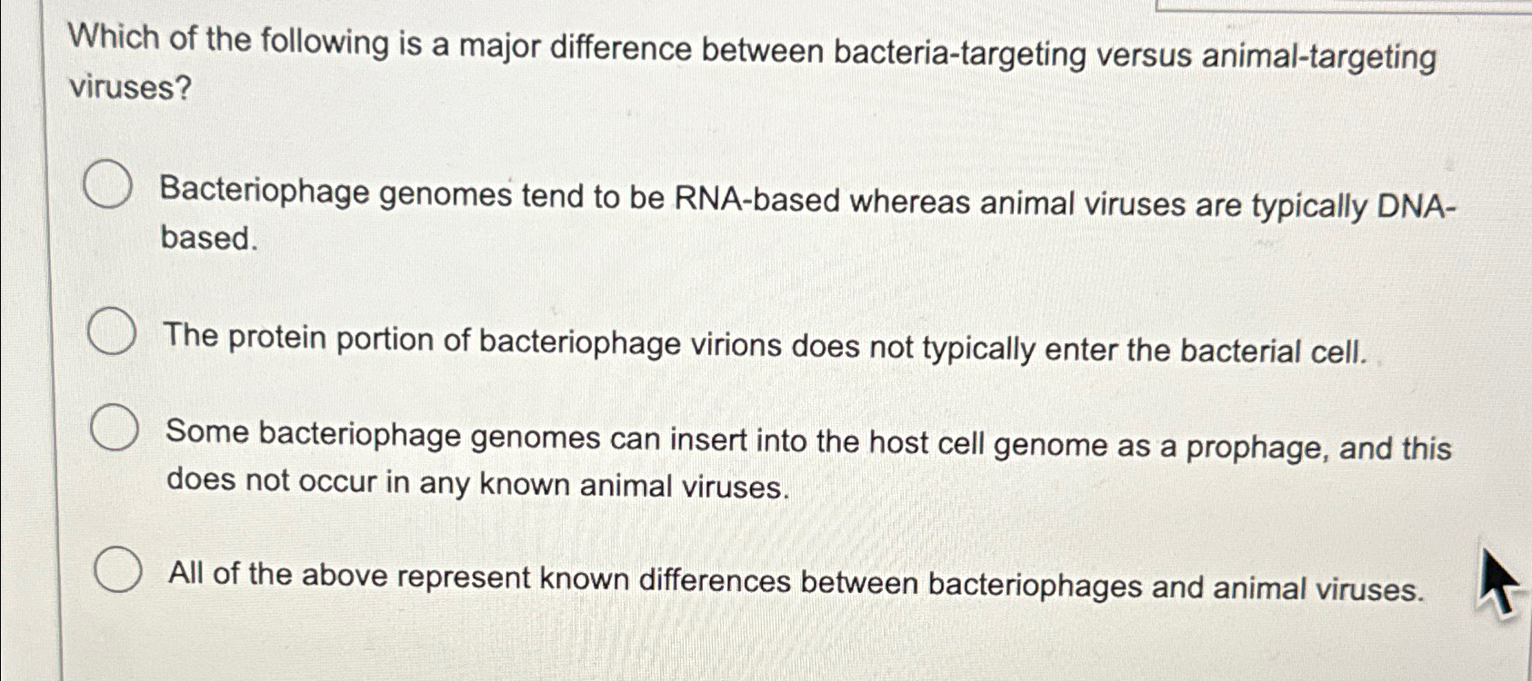 Solved Which of the following is a major difference between | Chegg.com