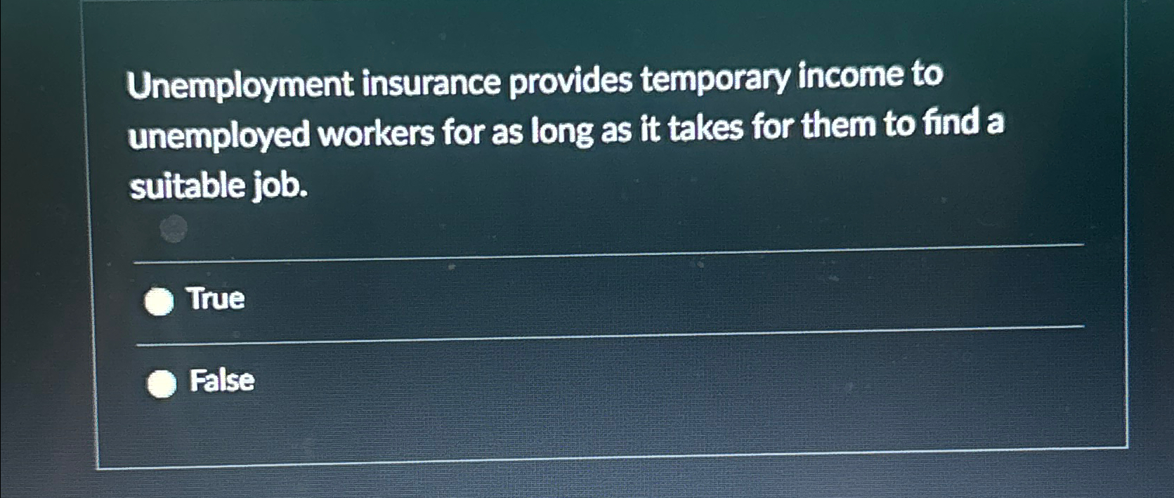 Solved Unemployment insurance provides temporary income to | Chegg.com