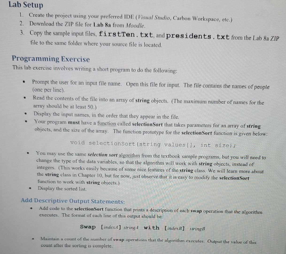 Solved 1. Create the project using your preferred IDE | Chegg.com
