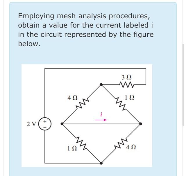 Solved Employing mesh analysis procedures, obtain a value | Chegg.com