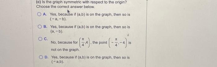 Solved Using visual observation, determine whether the graph | Chegg.com