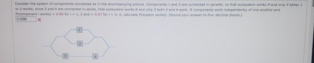 Solved Consider the system of components connected as in the | Chegg.com