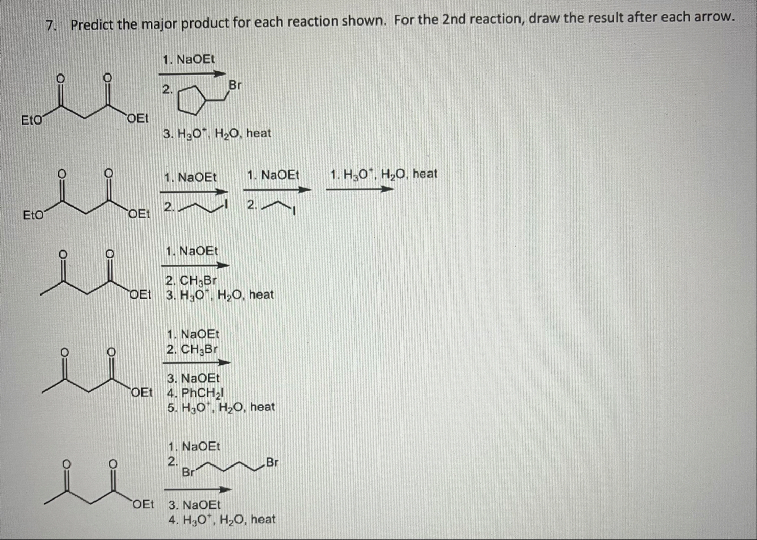 Solved Predict the major product for each reaction shown. | Chegg.com