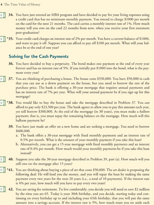 Solved 4 The Time Value of Money x] 34. You have just | Chegg.com