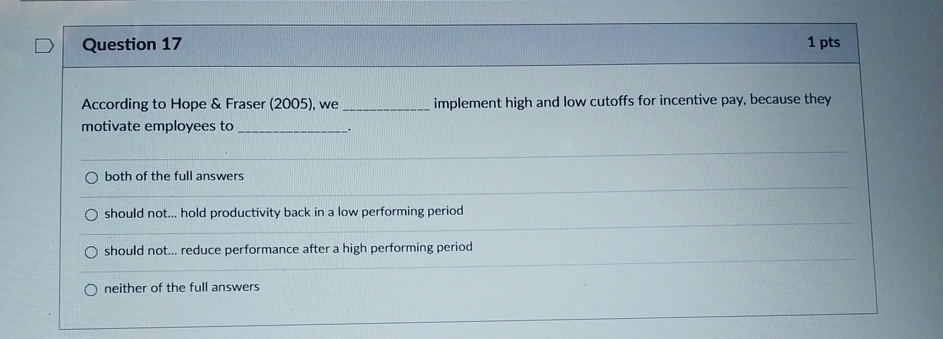 Solved Question 171 ﻿ptsAccording to Hope & Fraser (2005), | Chegg.com
