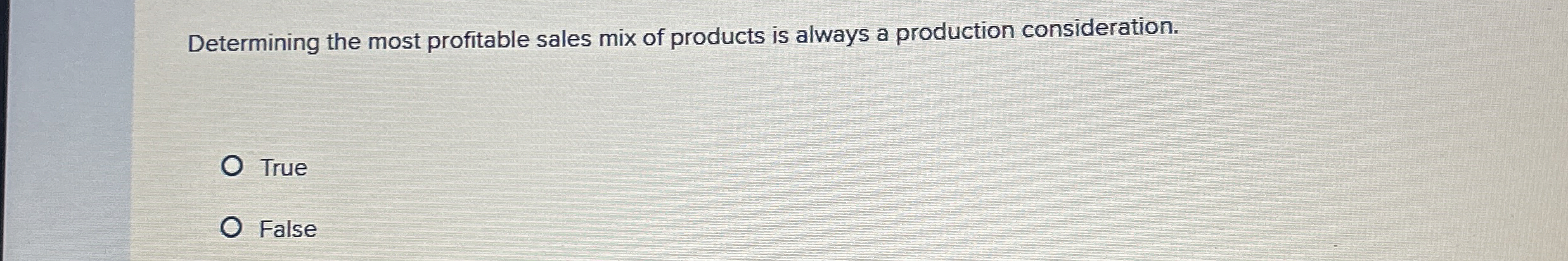 Solved Determining the most profitable sales mix of products | Chegg.com